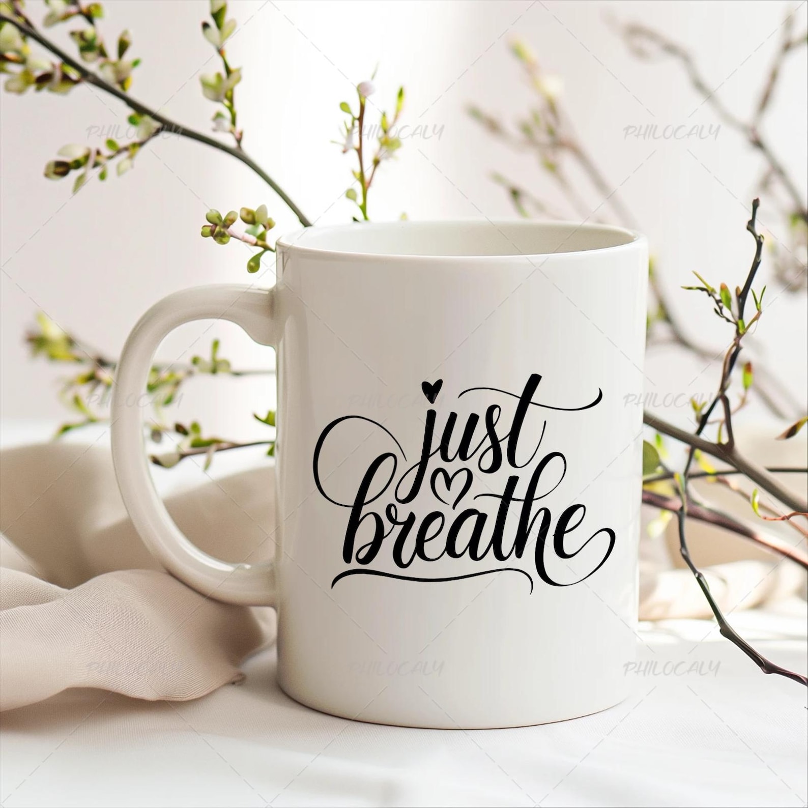 Just Breathe Svg Png Dxf Aı Eps Cut File, Positive Quote Sublimation ...