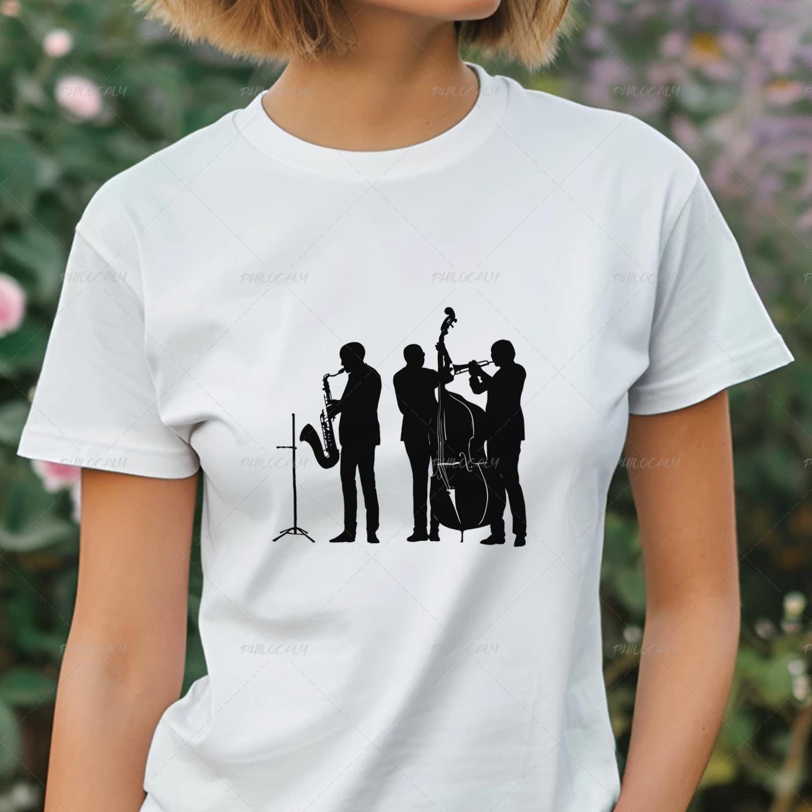 Jazz Band Silhouette SVG, Saxophone Trumpet Bass SVG, Music Clipart ...