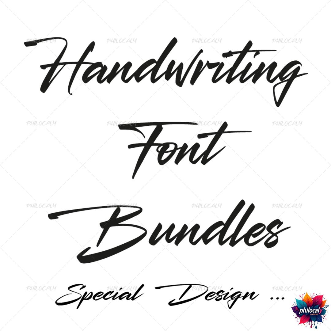 Handwriting Font Bundle, Script Letter Fonts TTF, Cursive Fonts for ...