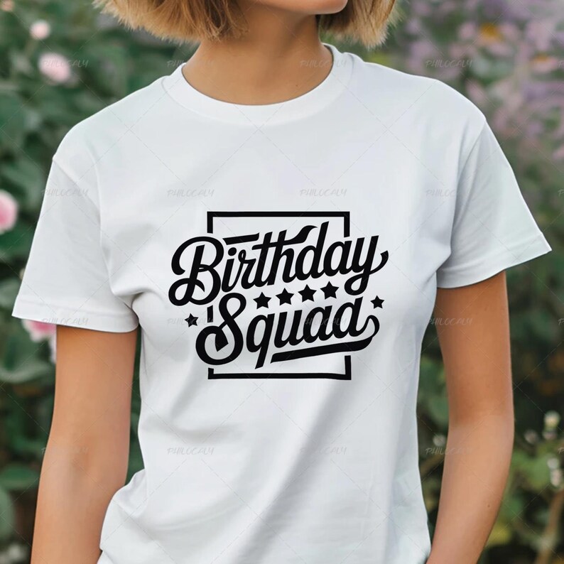 Birthday Squad SVG Bundle, Birthday Girl Cut Files, Party Shirt Design ...