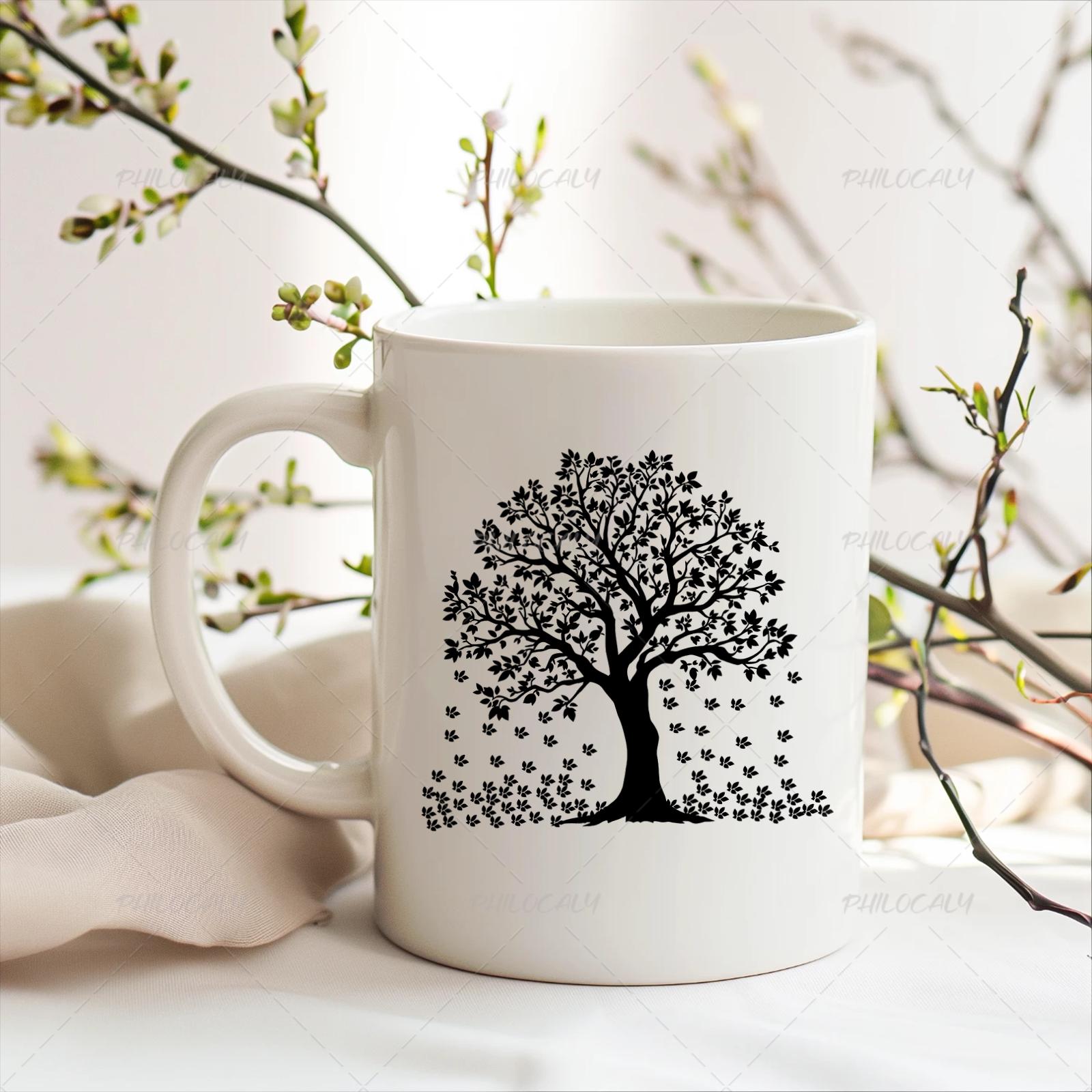 Falling Leaves Tree SVG Bundle, Silhouette Tree Cut Files, Nature Tree ...