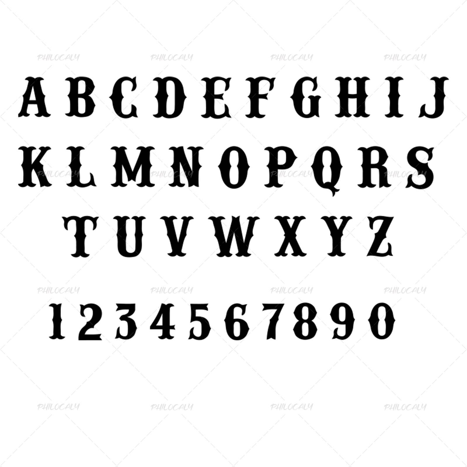 Western Font SVG Bundle, Cowboy Letter Cut Files, Old West Alphabet: T ...