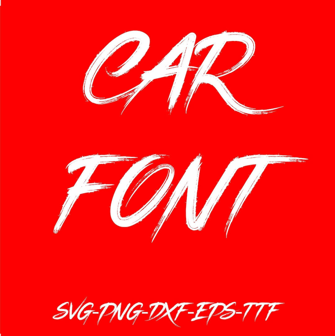 Car Font SVG Bundle, Racing Font TTF, Brush Letter Font Set, Dripping ...