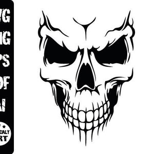 Skull Svg, Horror Skull Face Svg, Scary Skull Svg ,skull Png, Skull ...