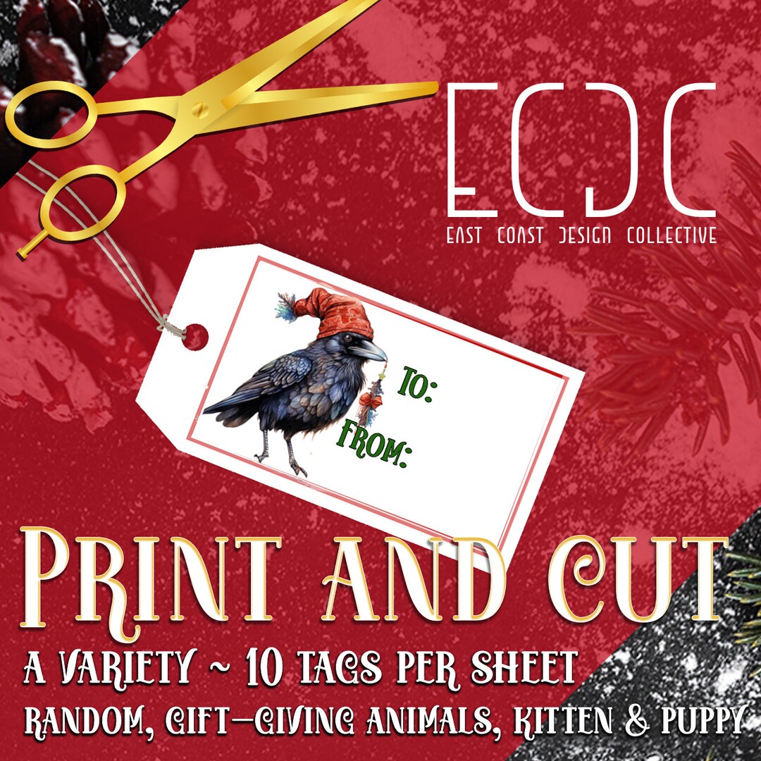 Cute Animals, Printable Gift Tags, Christmas Gifts, Downloadable ...