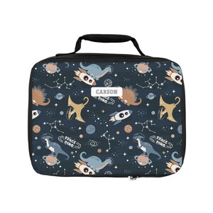 Personalized Dinosaur Outer Space Lunch Bag, Astronaut Lunch Bag, Back ...