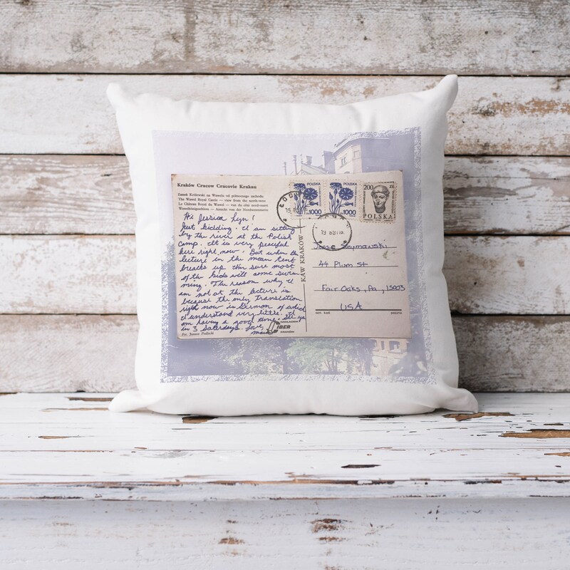 Postcard Pillow - Etsy