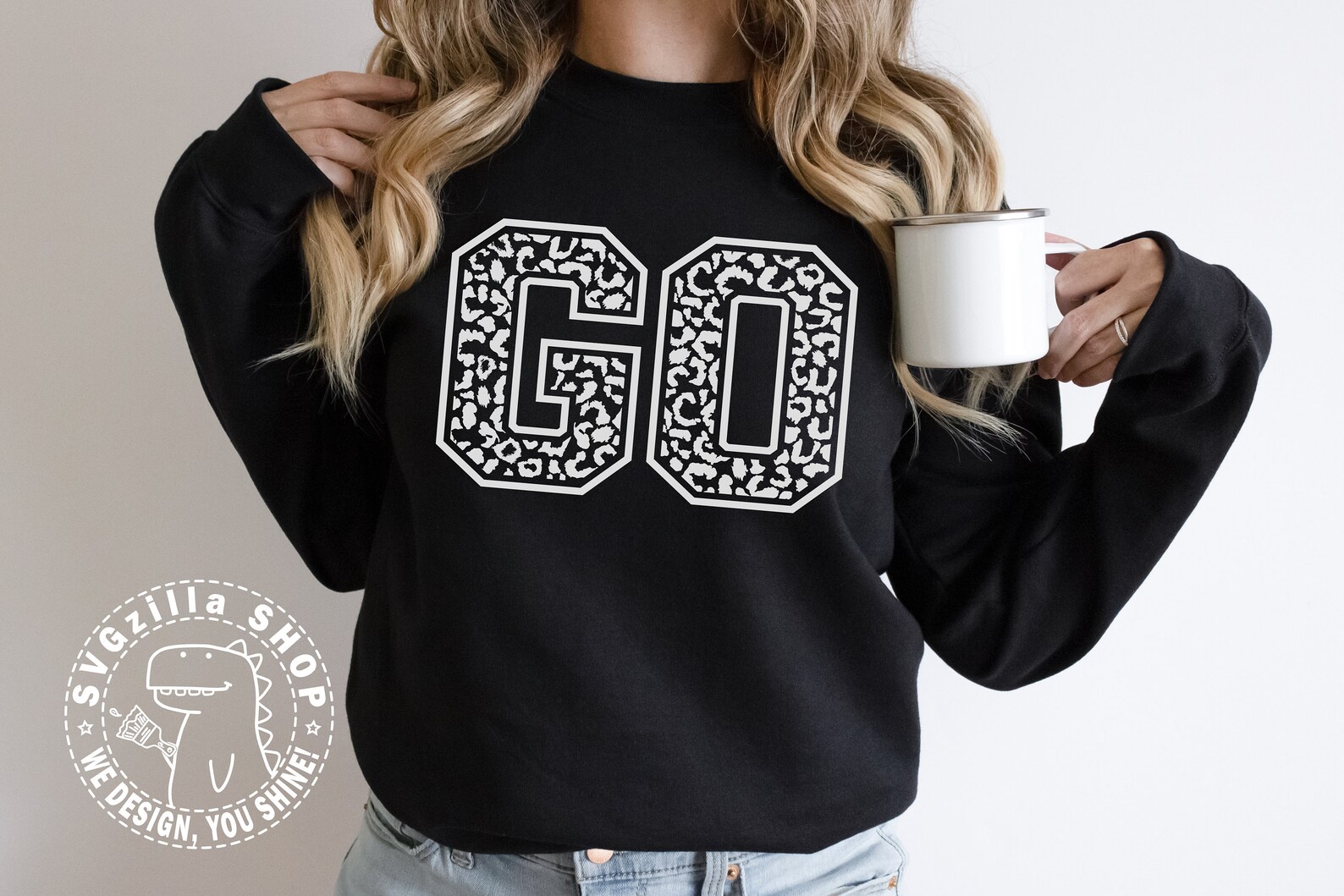 Go SVG - Go Leopard Print SVG, Football Cut File for T-shirt, Cricut ...