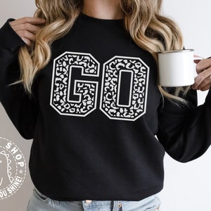 Go SVG - Go Leopard Print SVG, Football Cut File for T-shirt, Cricut ...
