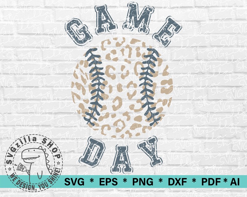 Game Day Leopard Baseball SVG Baseball Mom PNG Game Day Cut - Etsy