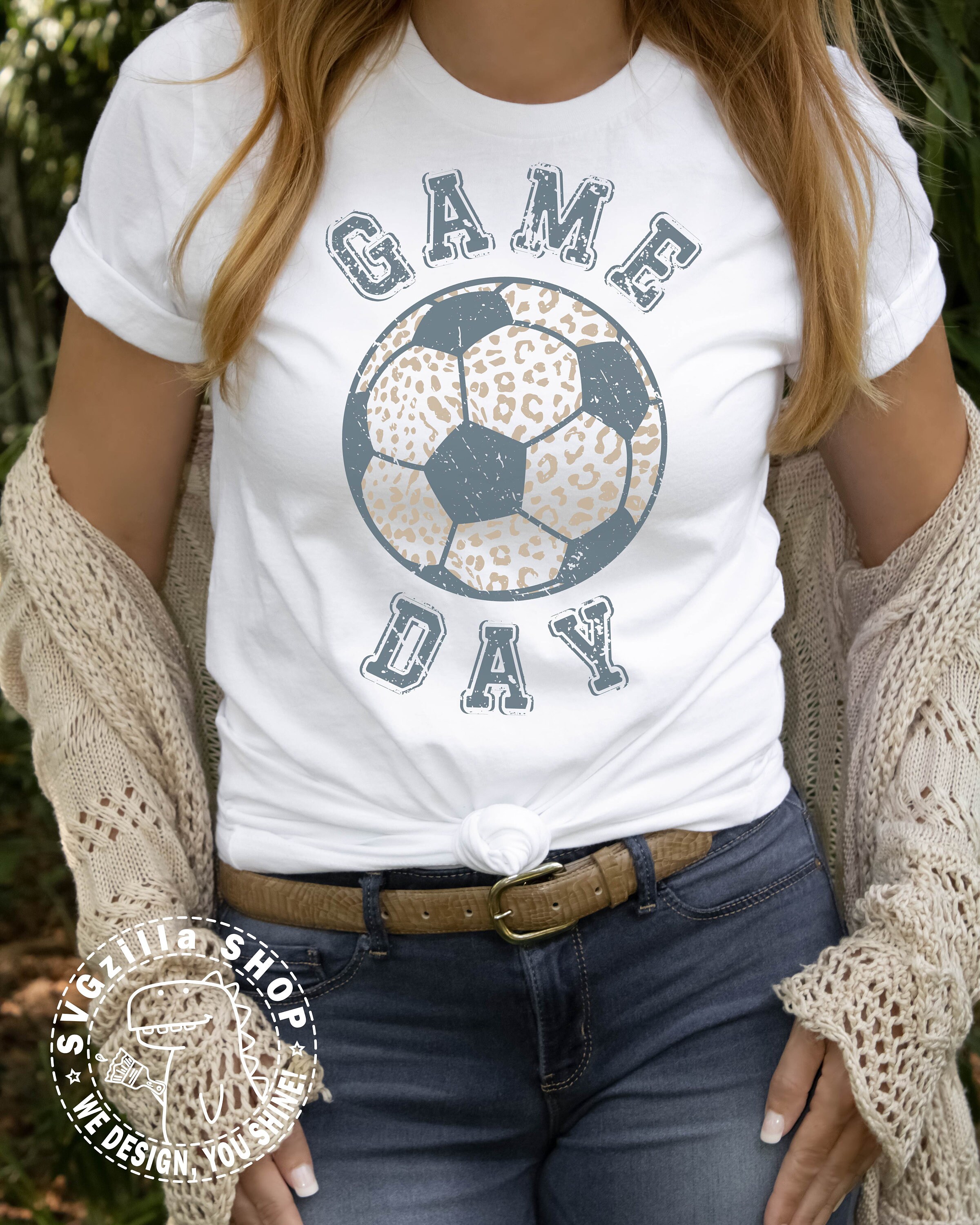 Game Day Leopard Soccer SVG Soccer Mom PNG, Football Game Day Cut File ...