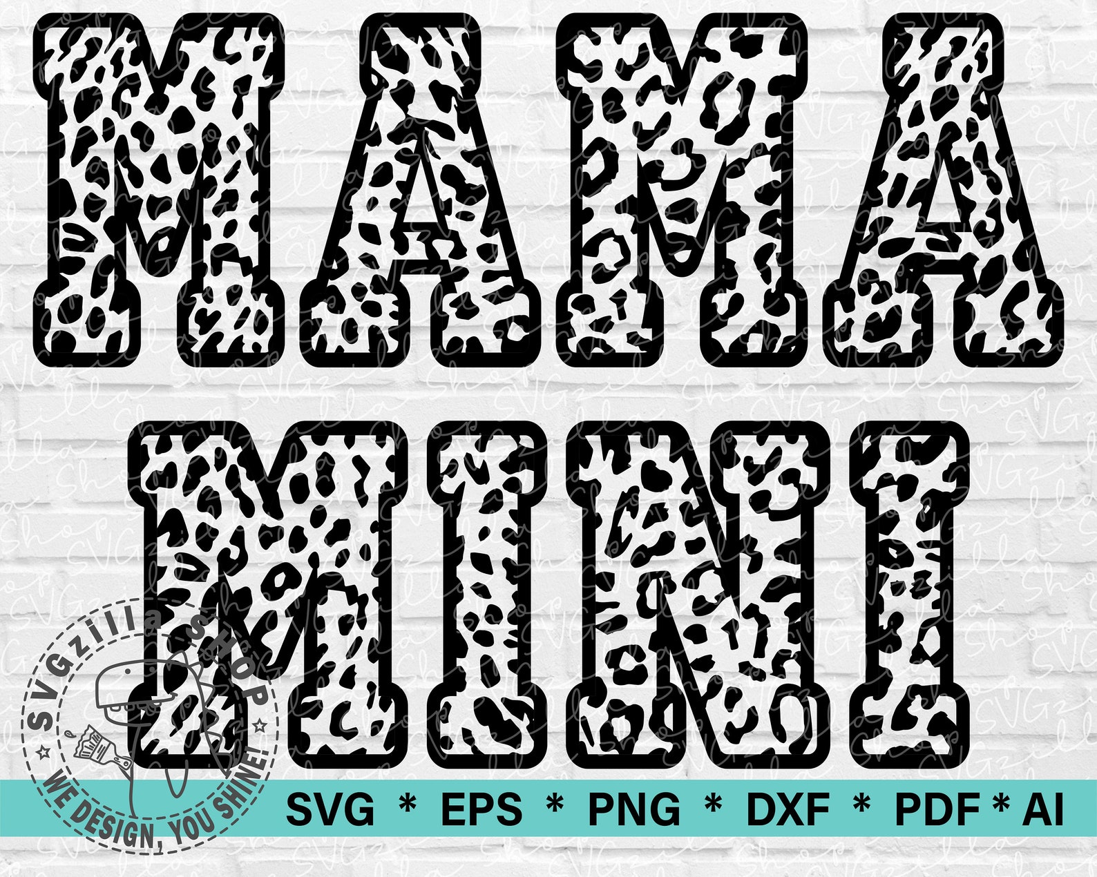 Mama Mini SVG Leopard Mama PNG, Cheetah Mama Mini Svg Cut File for T ...