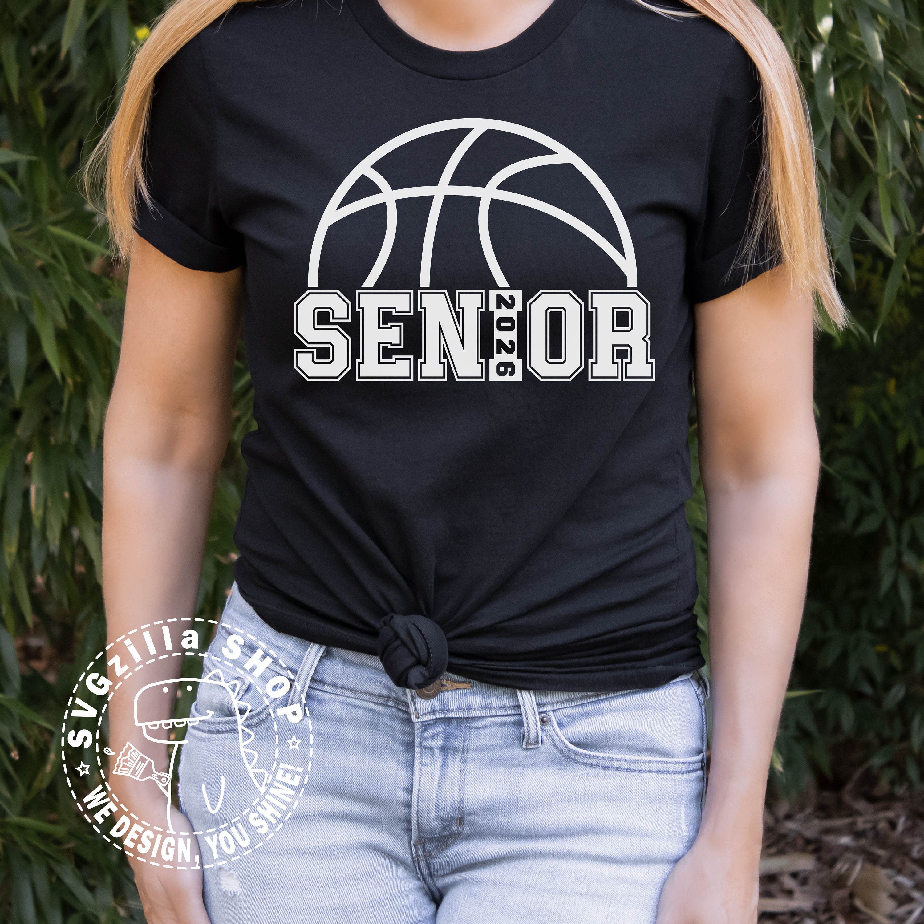 Senior Basketball Graduation Clipart, Half Basketball, Word "senior" in ...