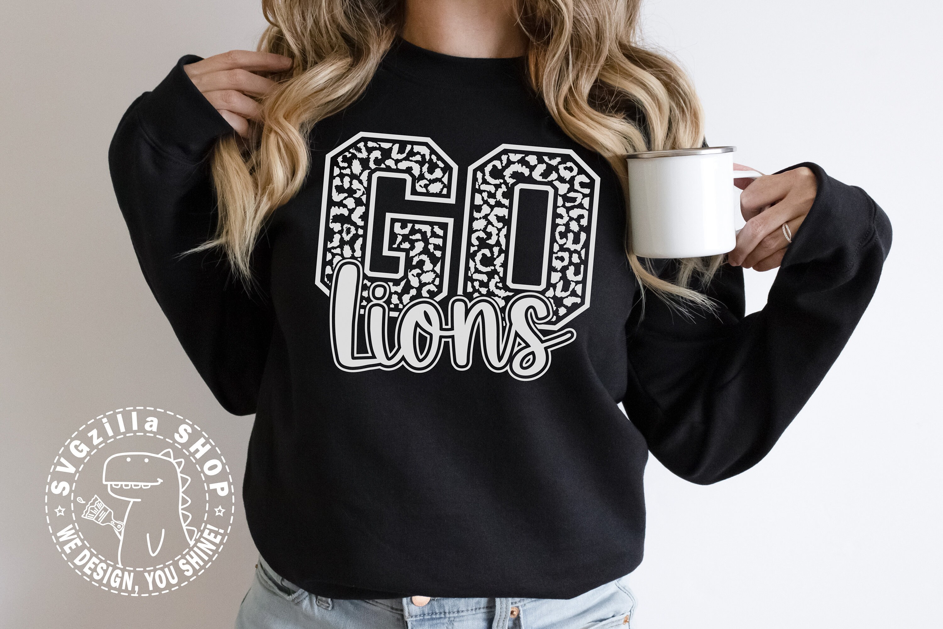 Go Lions Leopard SVG Go Lions Mascot SVG, Football Cut File for T-shirt ...