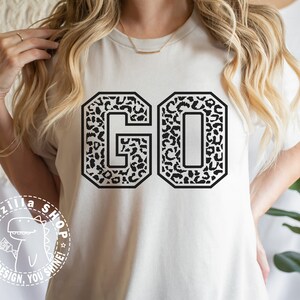 Go SVG - Go Leopard Print SVG, Football Cut File for T-shirt, Cricut ...