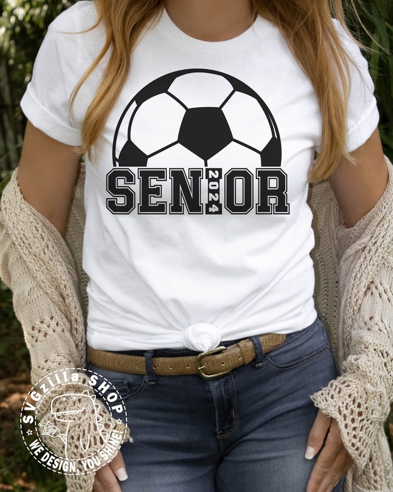 Senior Soccer Graduation Clipart, Half Soccer Ball,word "senior" in ...