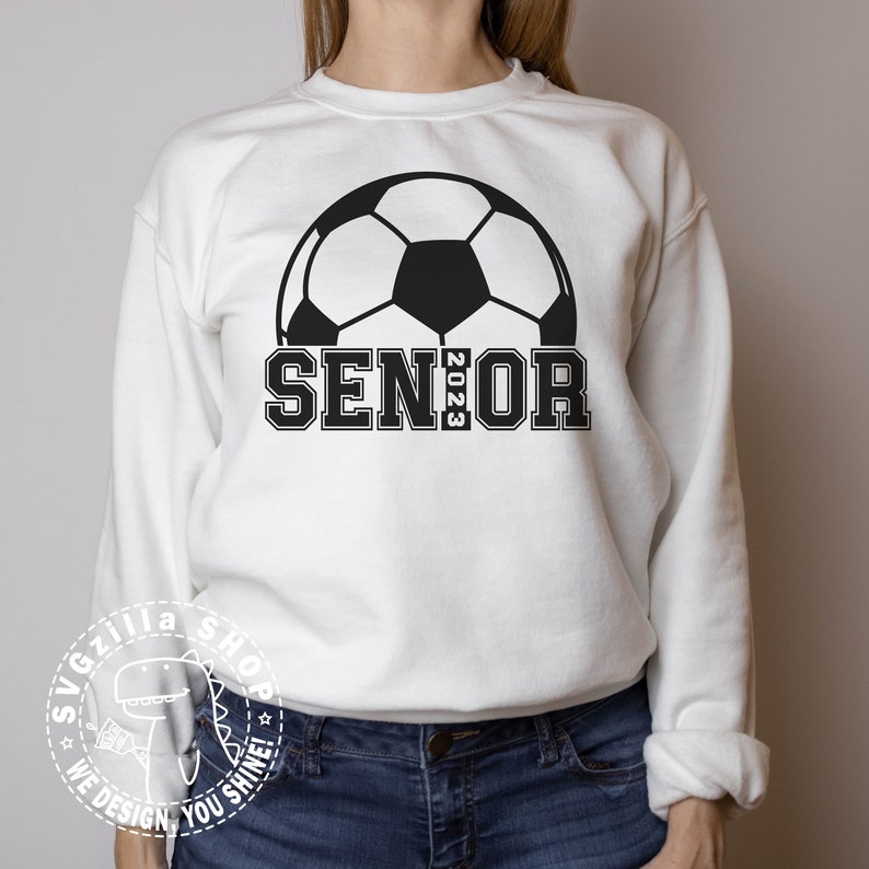 Senior Soccer Graduation Clipart, Half Soccer Ball,word "senior" in ...