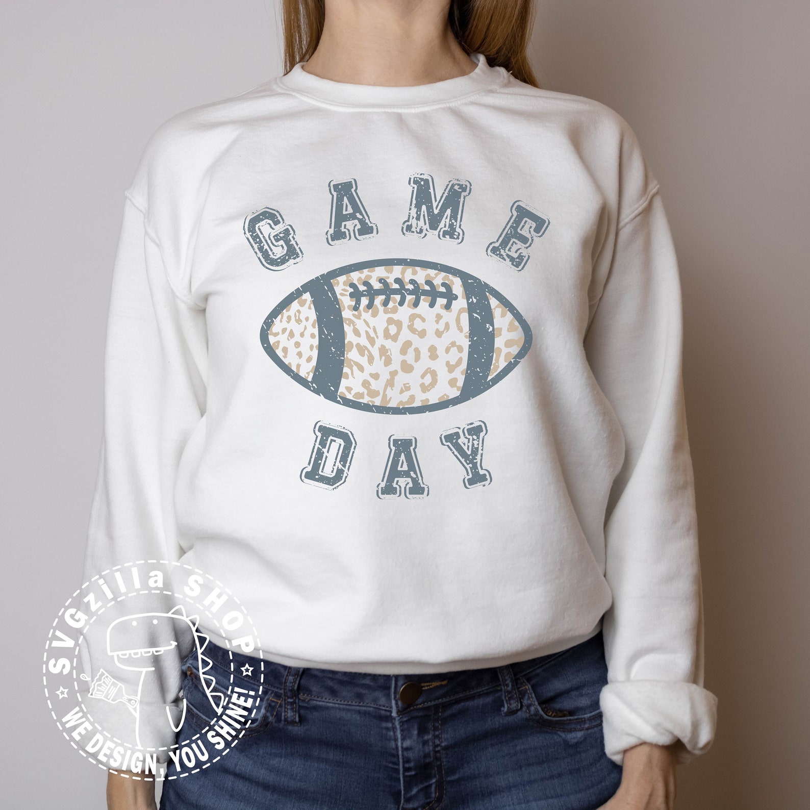 Game Day Leopard Football SVG Football Mom PNG, Football Game Day Cut ...