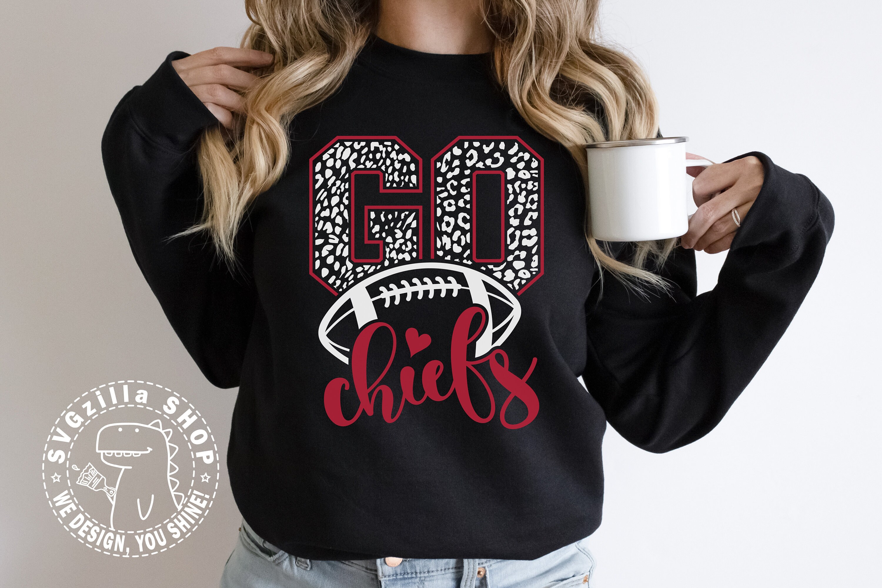 Go Chiefs Leopard SVG Go Chiefs Mascot SVG, Football Cut File for T ...