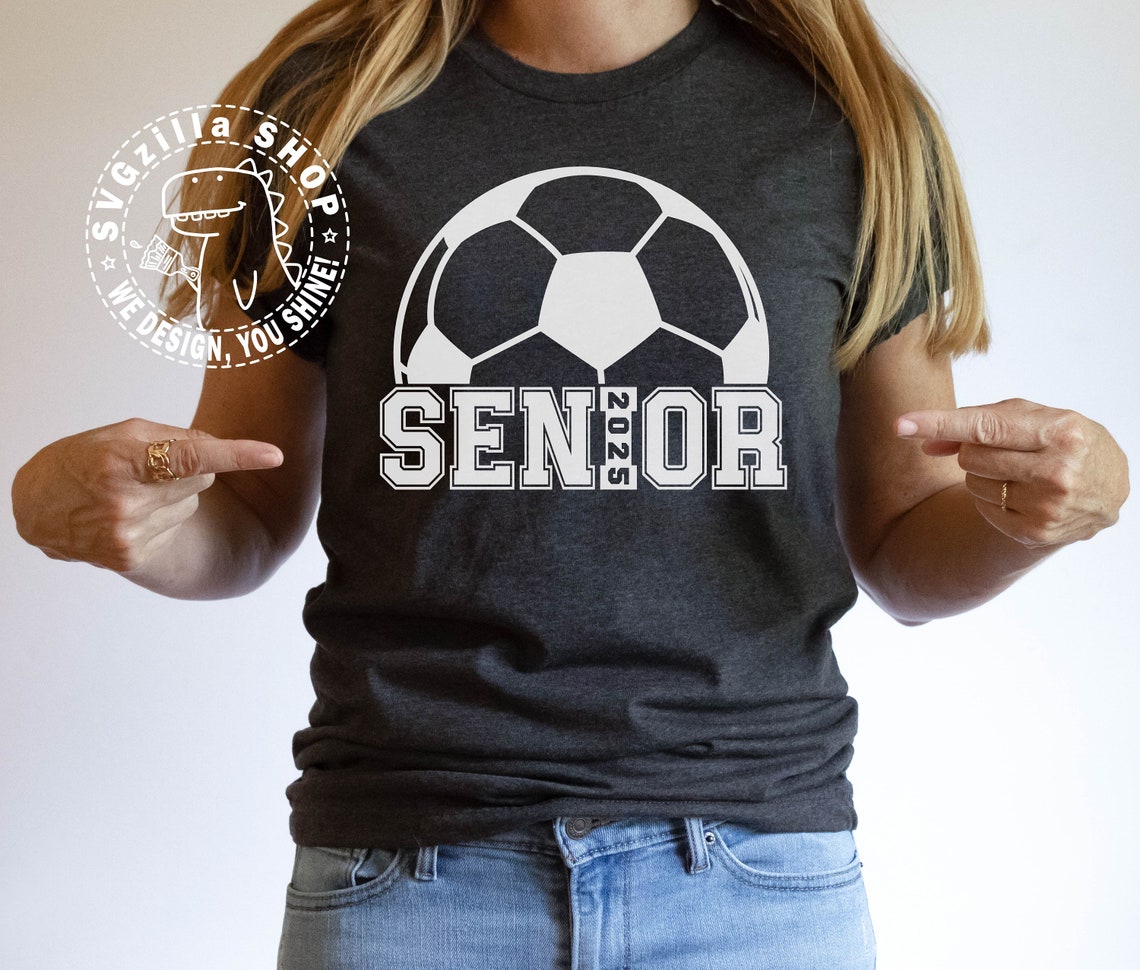 Senior Soccer Graduation Clipart, Half Soccer Ball,word "senior" in ...