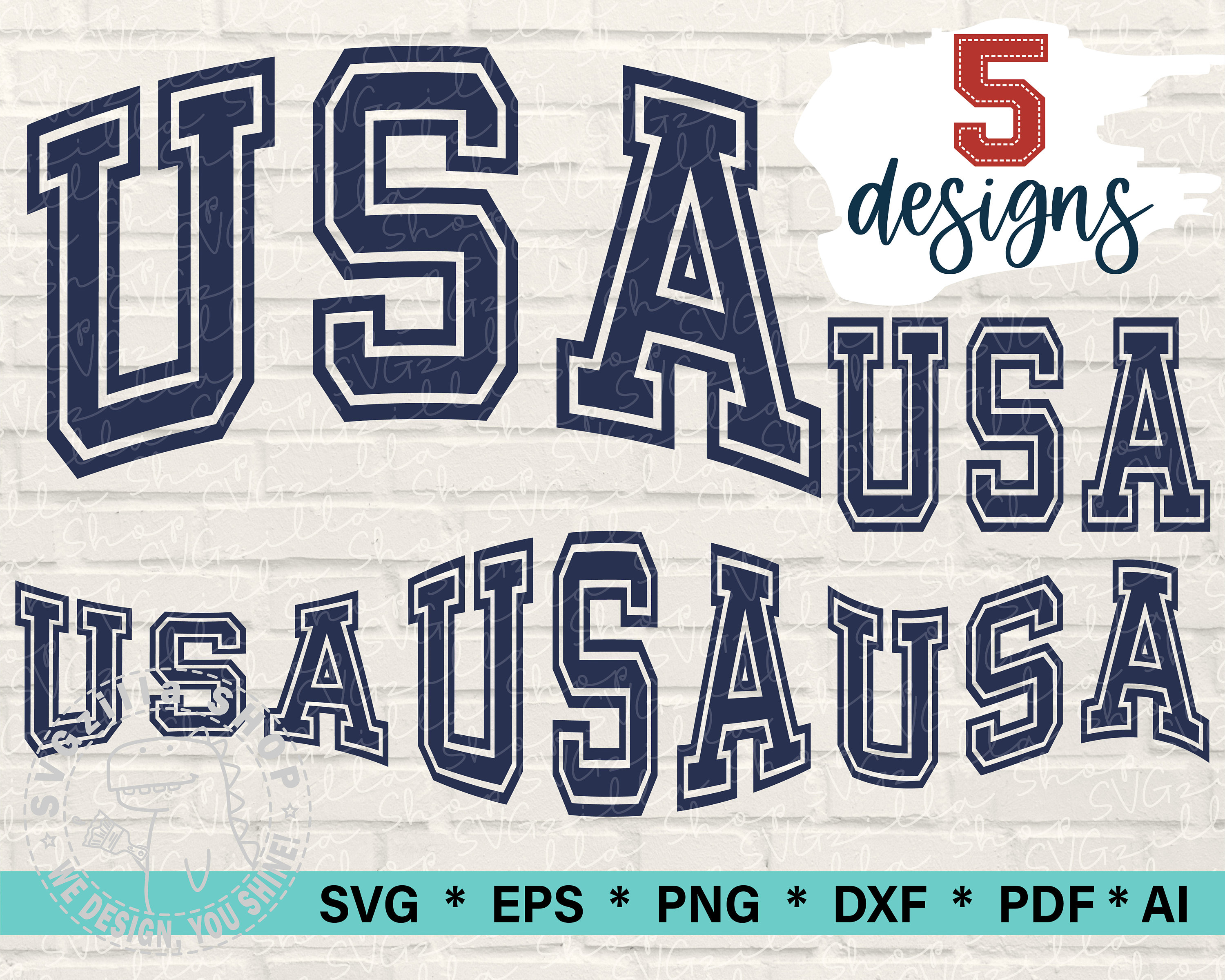 USA Svg - America Svg, USA Clipart, Varsity Letter Shirt Patriotic Svg ...
