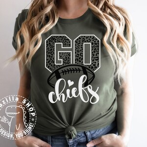 Go Chiefs Leopard SVG Go Chiefs Mascot SVG, Football Cut File for T ...