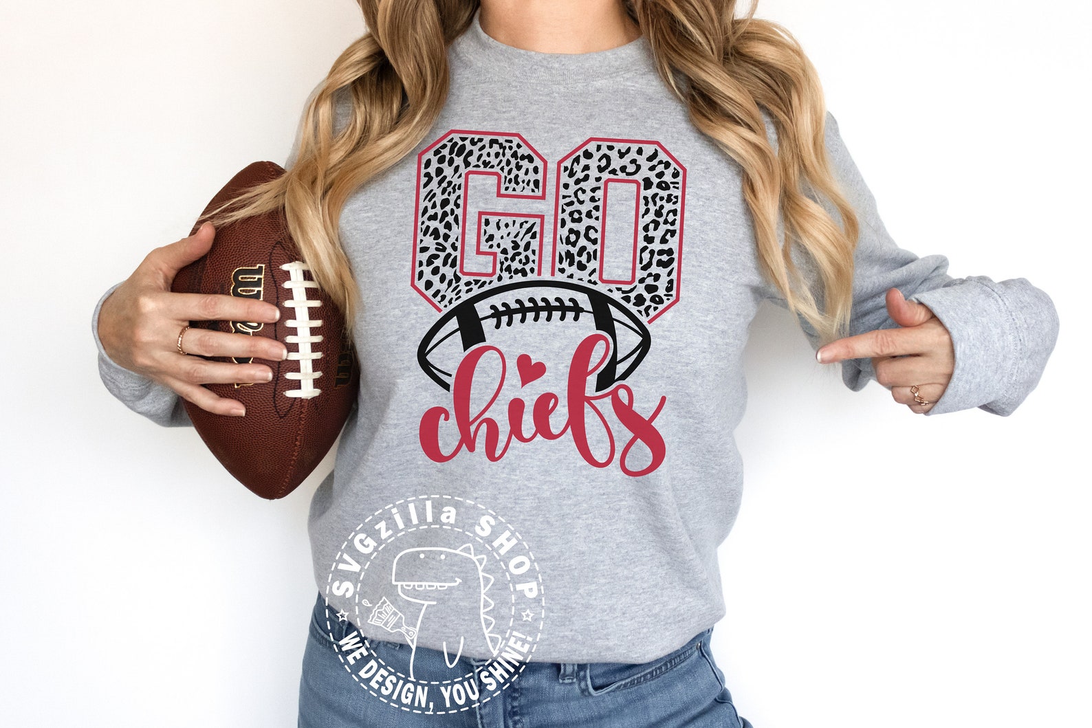 Go Chiefs Leopard SVG Go Chiefs Mascot SVG, Football Cut File for T ...