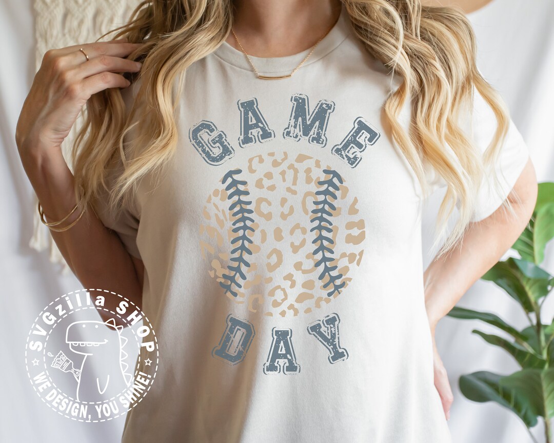 Game Day Leopard Baseball SVG Baseball Mom PNG, Game Day Cut File for T ...