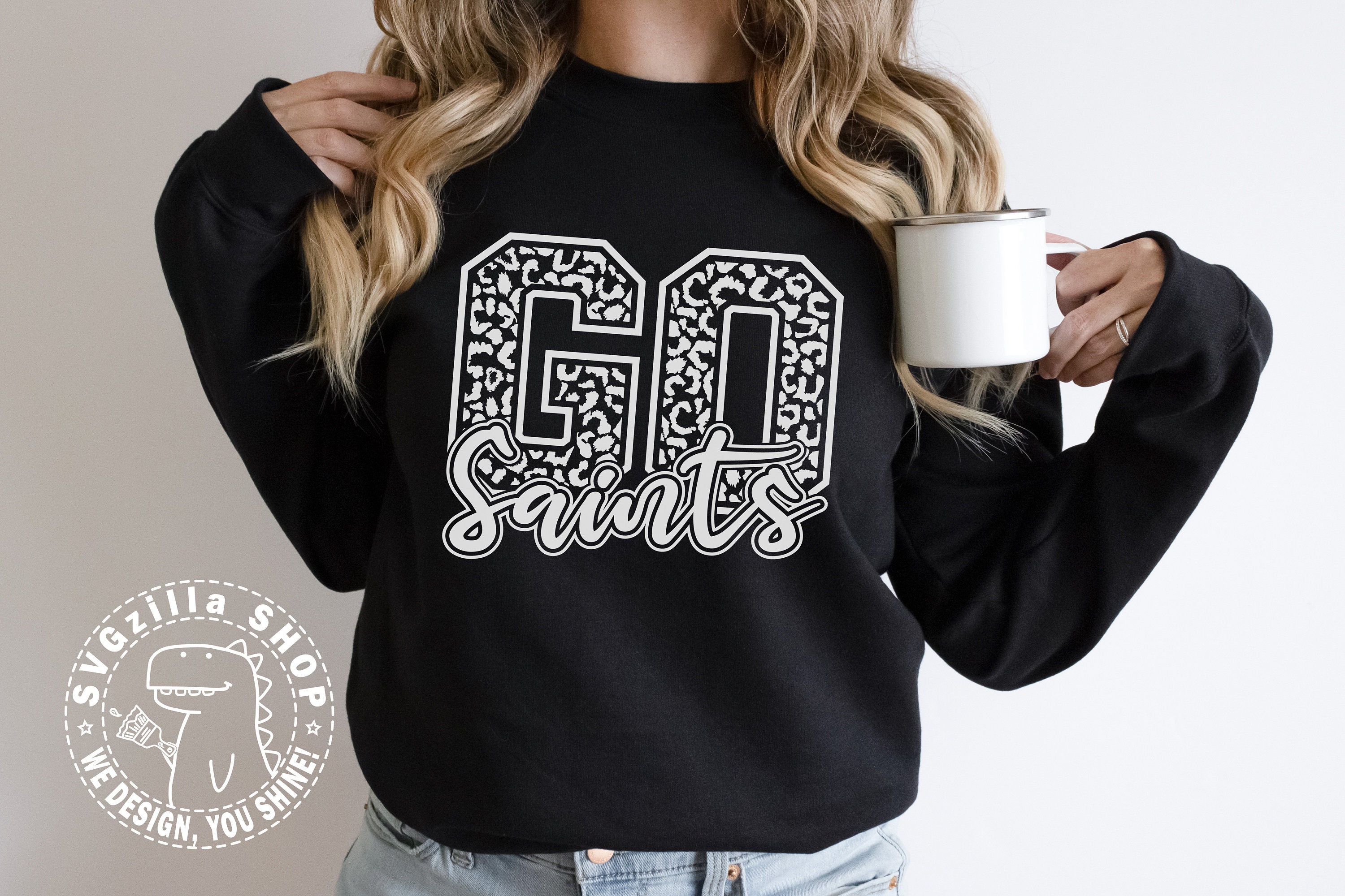 Saints Svg, Go Saints Leopard SVG Go Saints Mascot SVG, Cut File for T ...