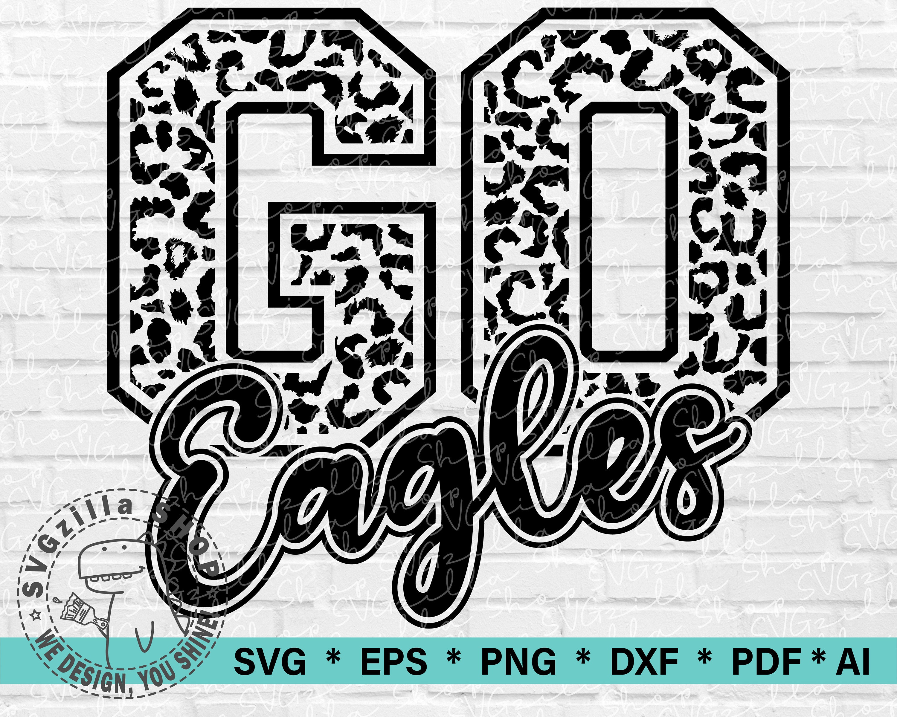 Go Eagles Svg, Eagles Leopard SVG Go Eagles Mascot SVG, Cut File for T ...