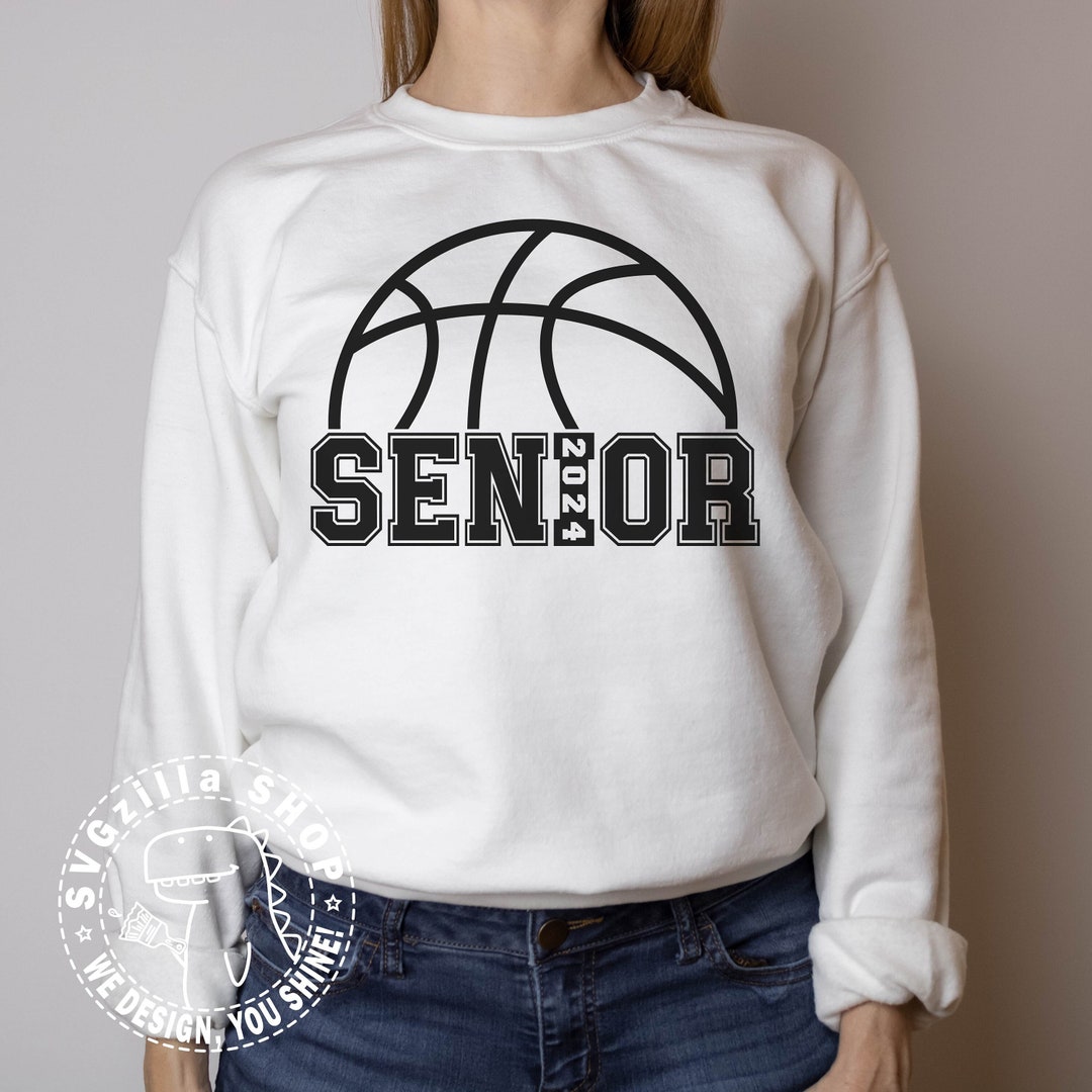 Senior Basketball Graduation Clipart, Half Basketball, Word "senior" in ...