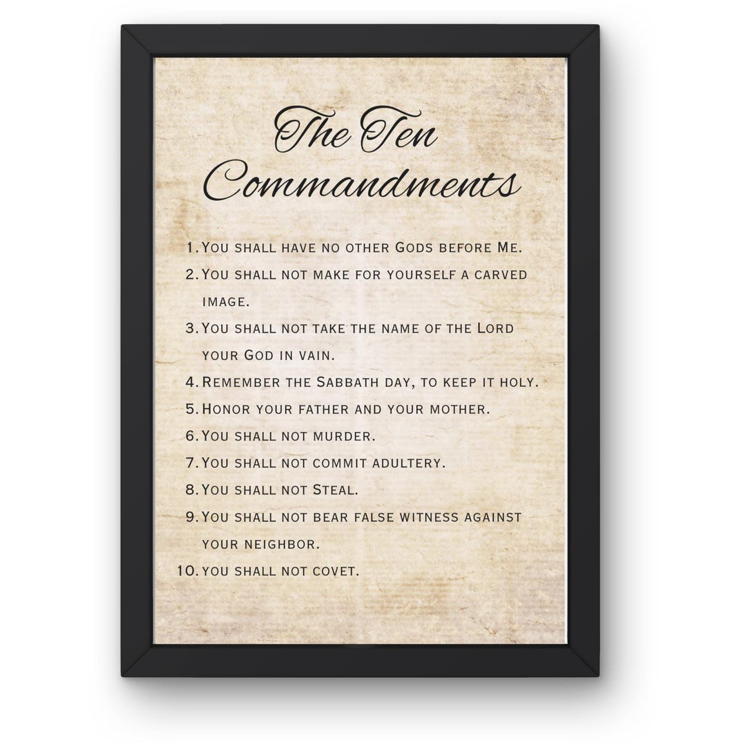 The Ten Commandments Wall Decor | the 10 Commandments Wall Art ...