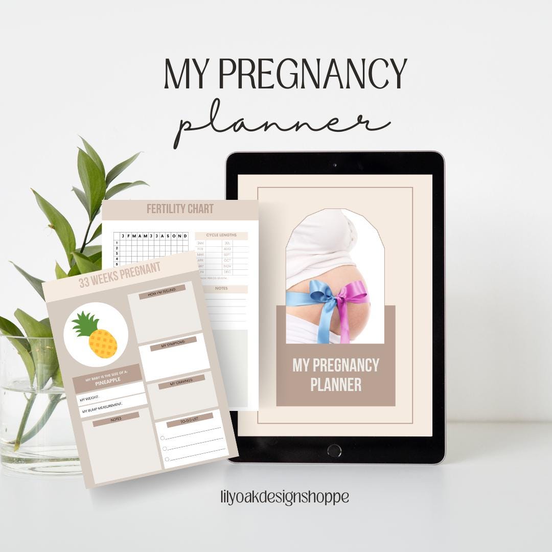Printable Pregnancy Planner | Pregnancy Tracker Journal | Neutral ...