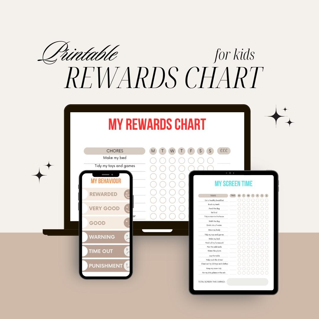 Rewards Chart for Kids | Rewards Chart for Kids Behavior | Printable ...