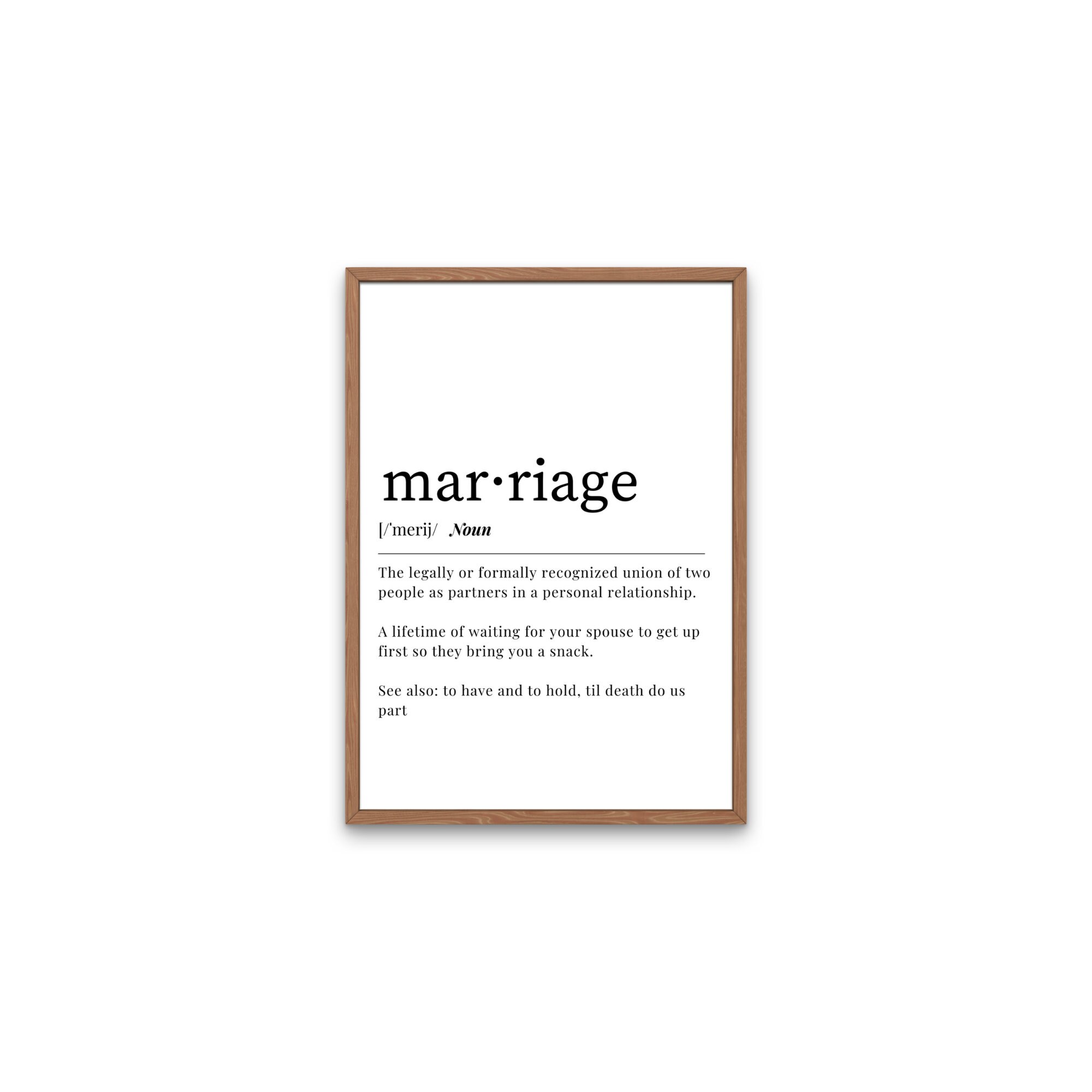 Marriage Funny Definition Printable Marriage Dictionary Printable Funny ...