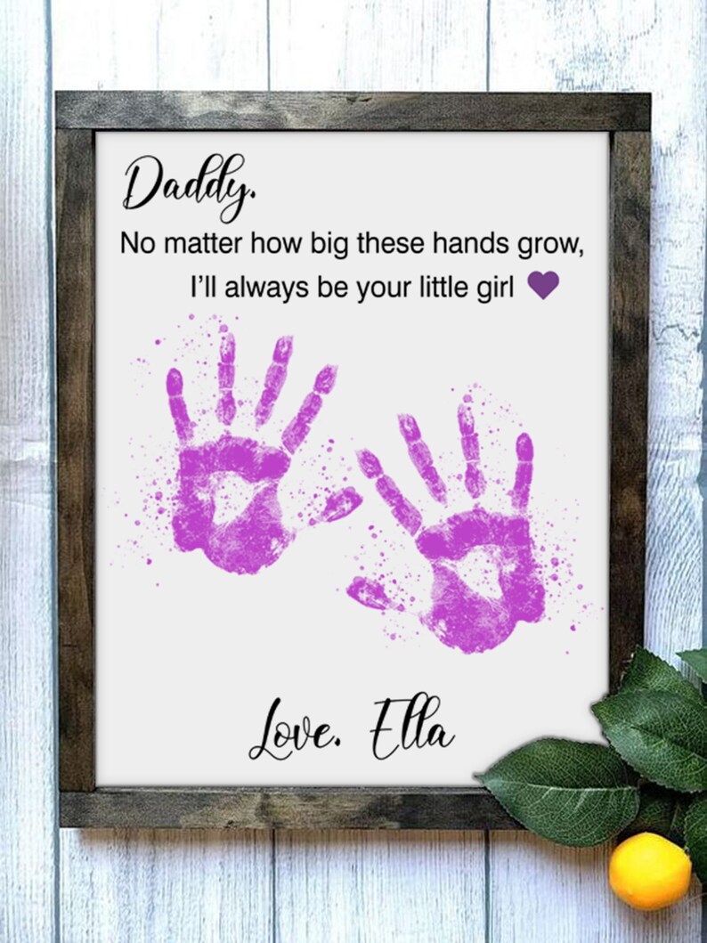 Personalized Kid's Handprint Sign DIY Handprint Art - Etsy