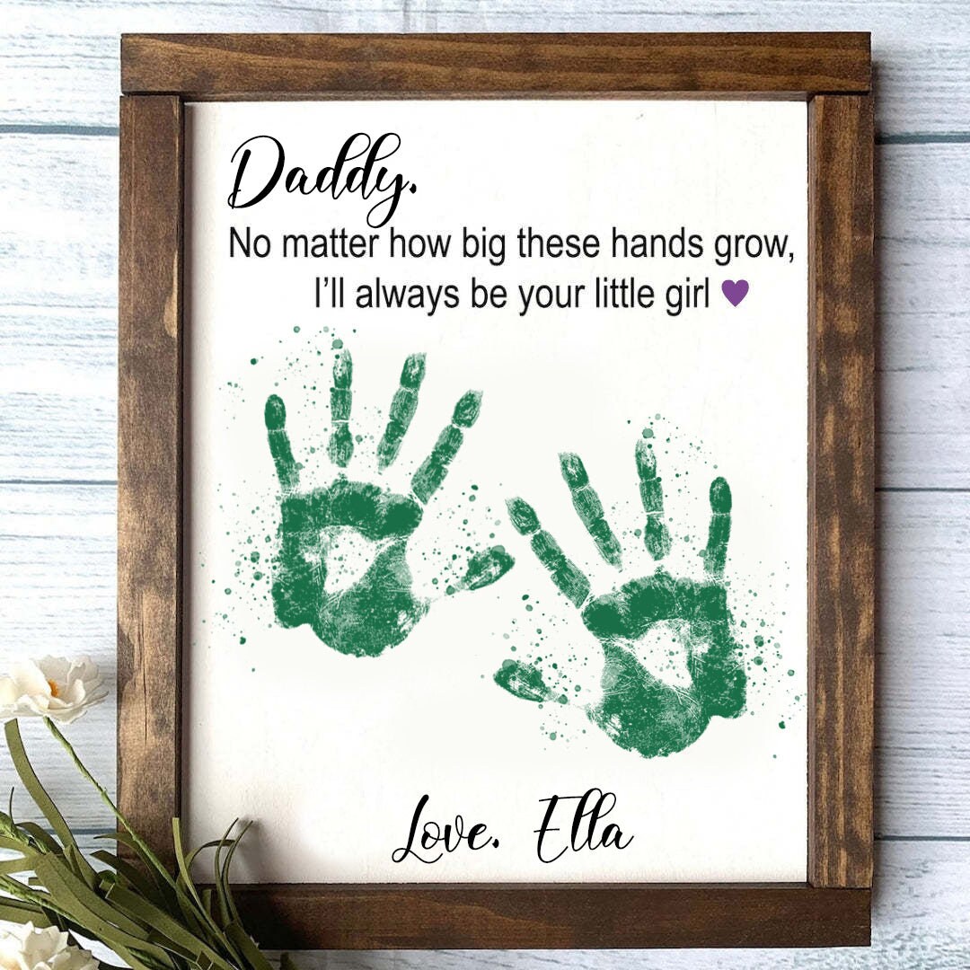 Personalized Kid's Handprint Sign DIY Handprint Art - Etsy