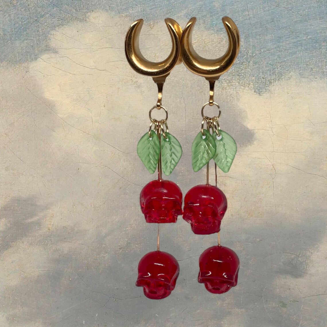 4g-25mm Creepy Cute Cherry Plug Earrings - Etsy