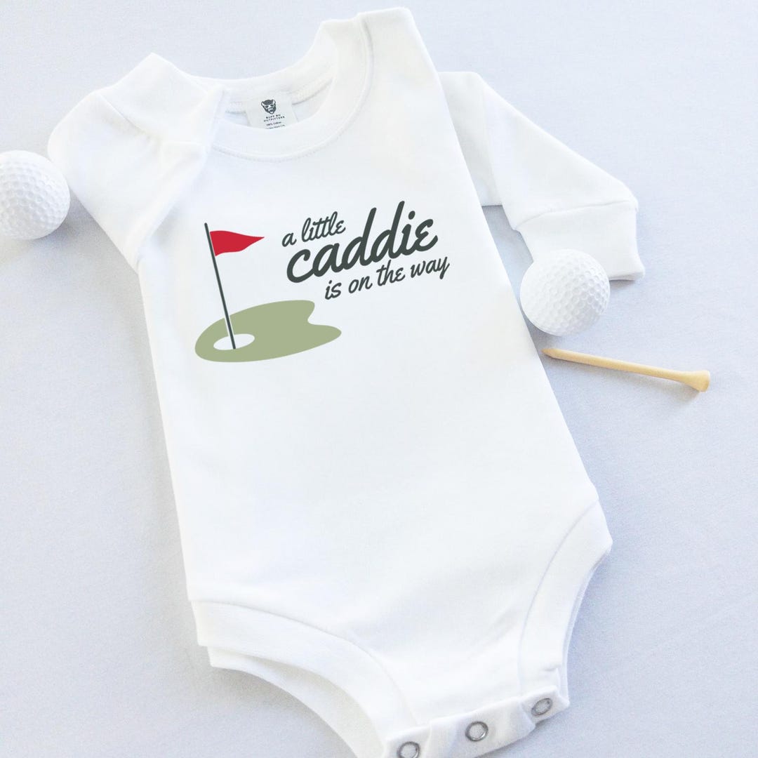 A Little Caddie is on the Way - Golf Theme Baby Pregnancy Announcement ...
