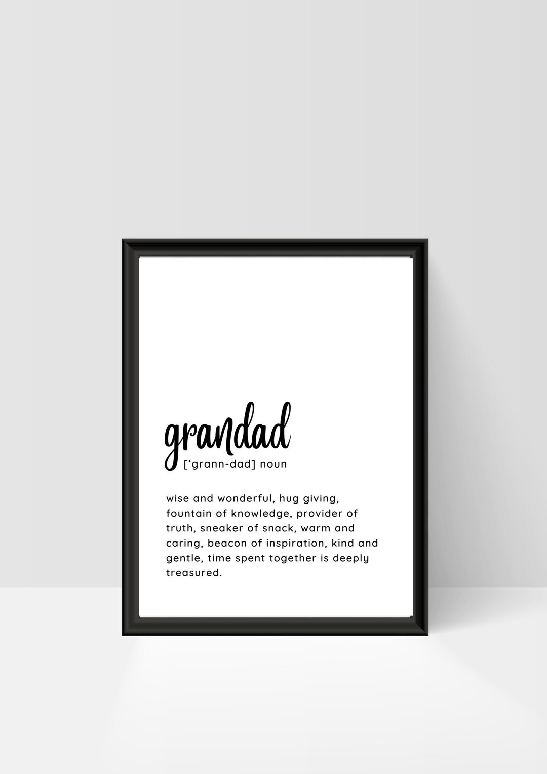 Grandad Definition Print A4 Digital Download - Etsy