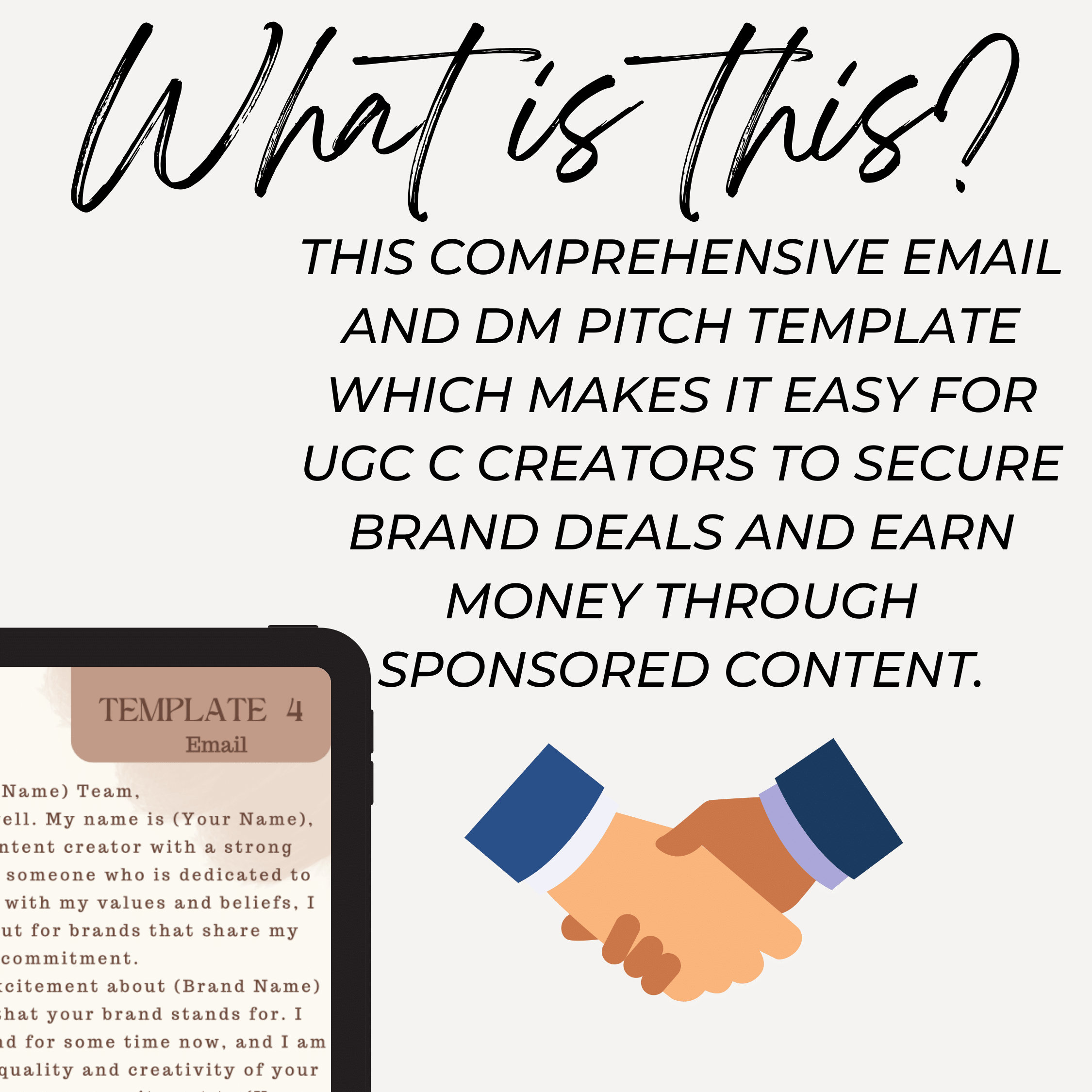 UGC Brand Pitch Template for UGC Creators | UGC Pitching Scripts | Ugc ...