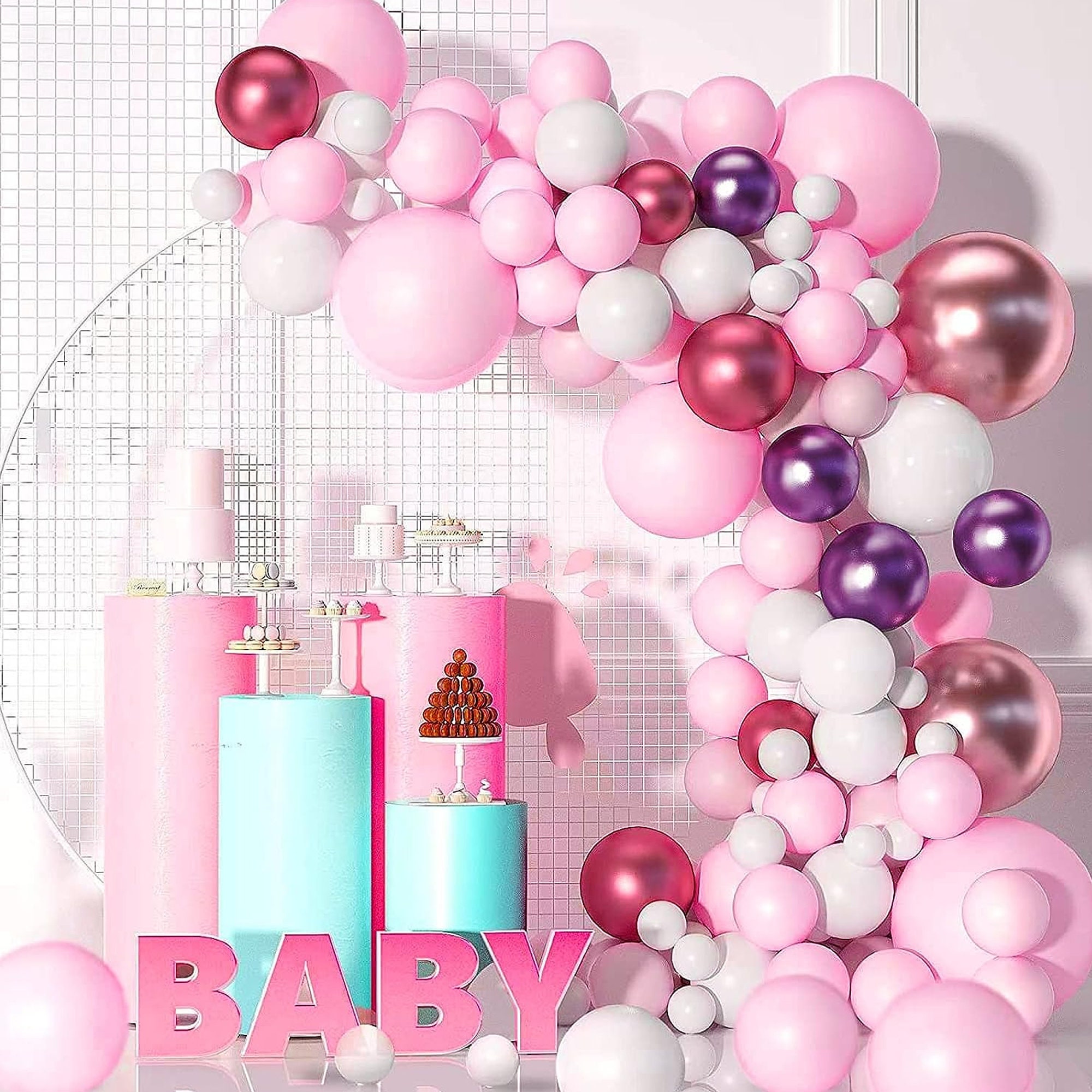87pcs Metallic Red Party Balloon Kit for Boho Wedding Birthday ...