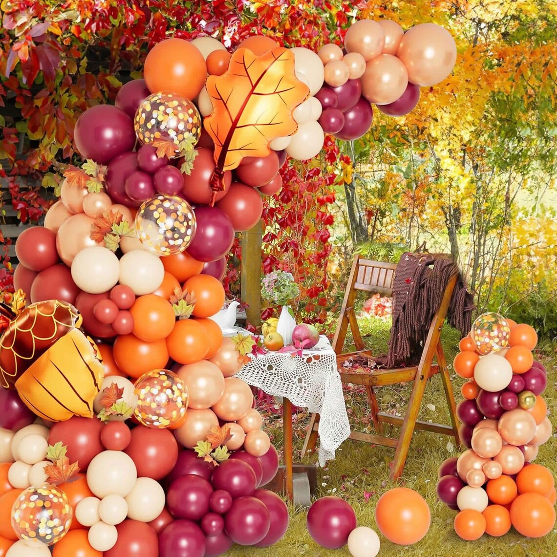 138pcs Fall Balloon Garland Arch Decoration for Thanksgiving ...