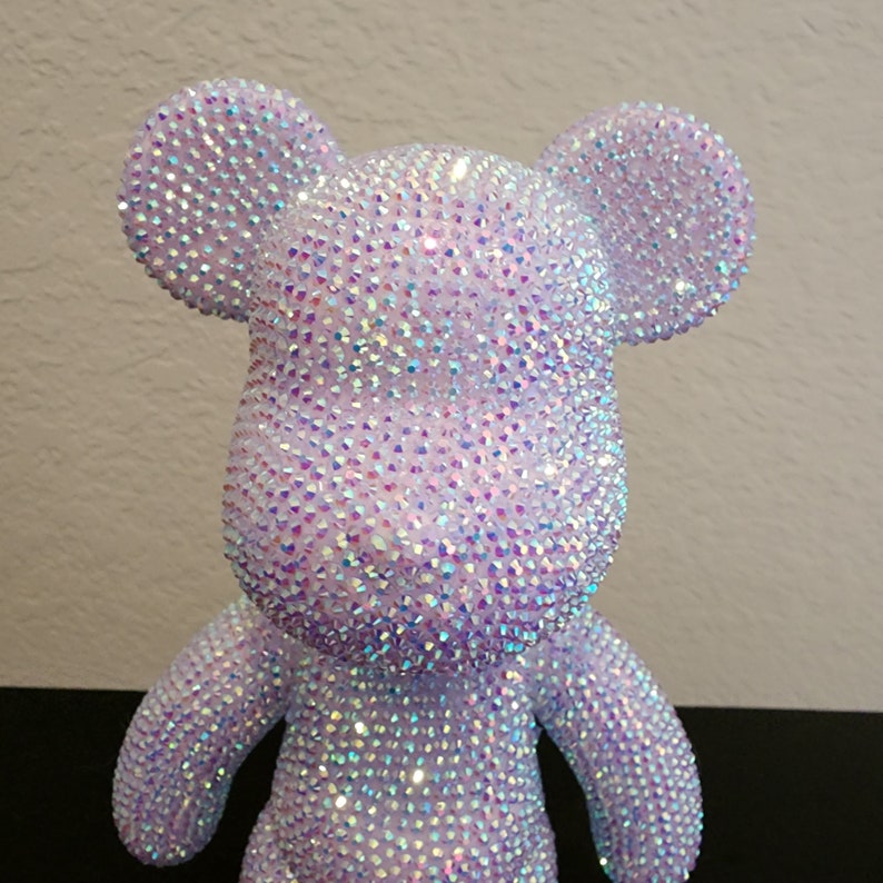 HANDMADE 9" 5D Single Color Diamond Crystal Bear, Crystal Rhinestone ...