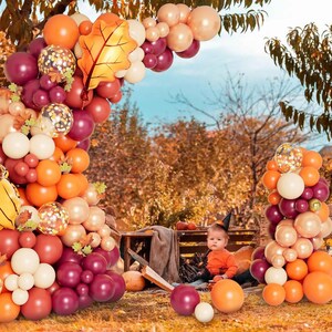 138pcs Fall Balloon Garland Arch Decoration for Thanksgiving ...