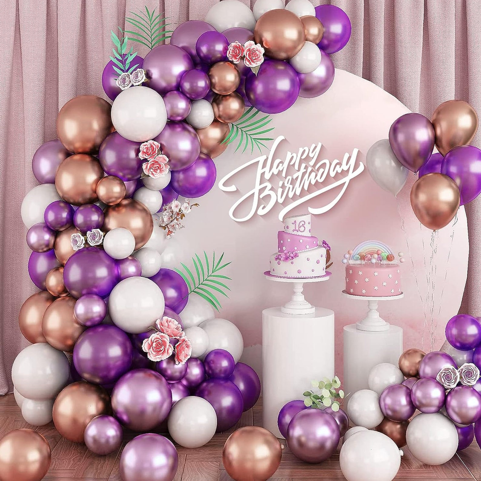 87pcs Metallic Red Party Balloon Kit for Boho Wedding Birthday ...