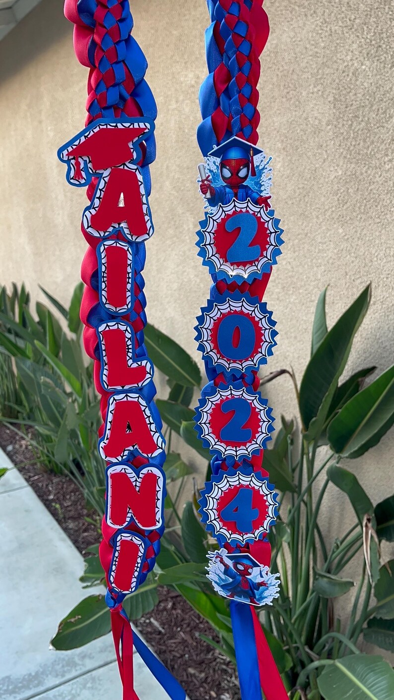 2025 Graduation Leis (spiderman Theme) - Etsy