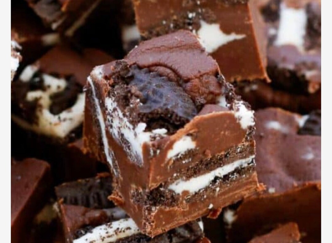 Chocolate Covered Cookie Fudge 1/2 Pound, Gourmet Fudge, Homemade Candy ...