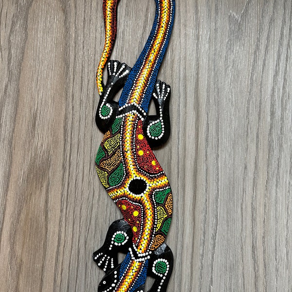 Painted Lizard - Etsy