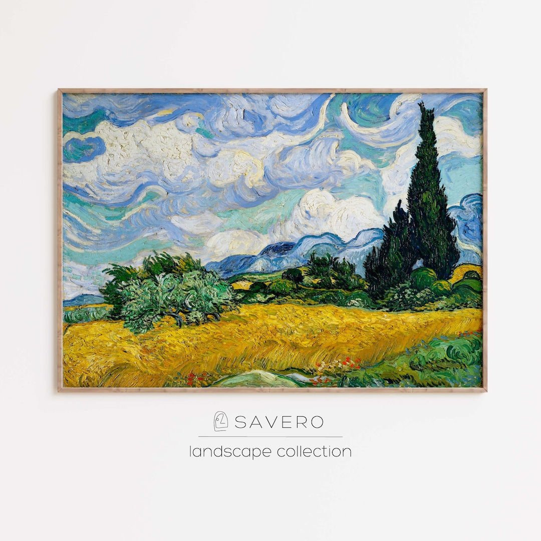 Vincent Van Gogh Famous Wheat Field Painting | Printable Famous Art ...
